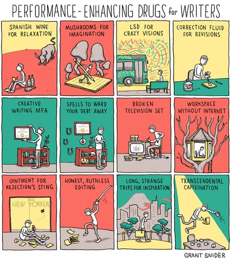 Cartoon: Performance-Enhancing Drugs for Writers – TVWriter.Com