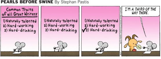 Cartoon: ‘Common Traits of all Great Writers’ – TVWriter.Com