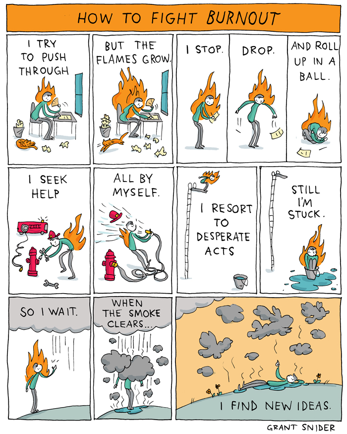 Cartoon: ‘How To Fight Burnout’ – TVWriter.Com